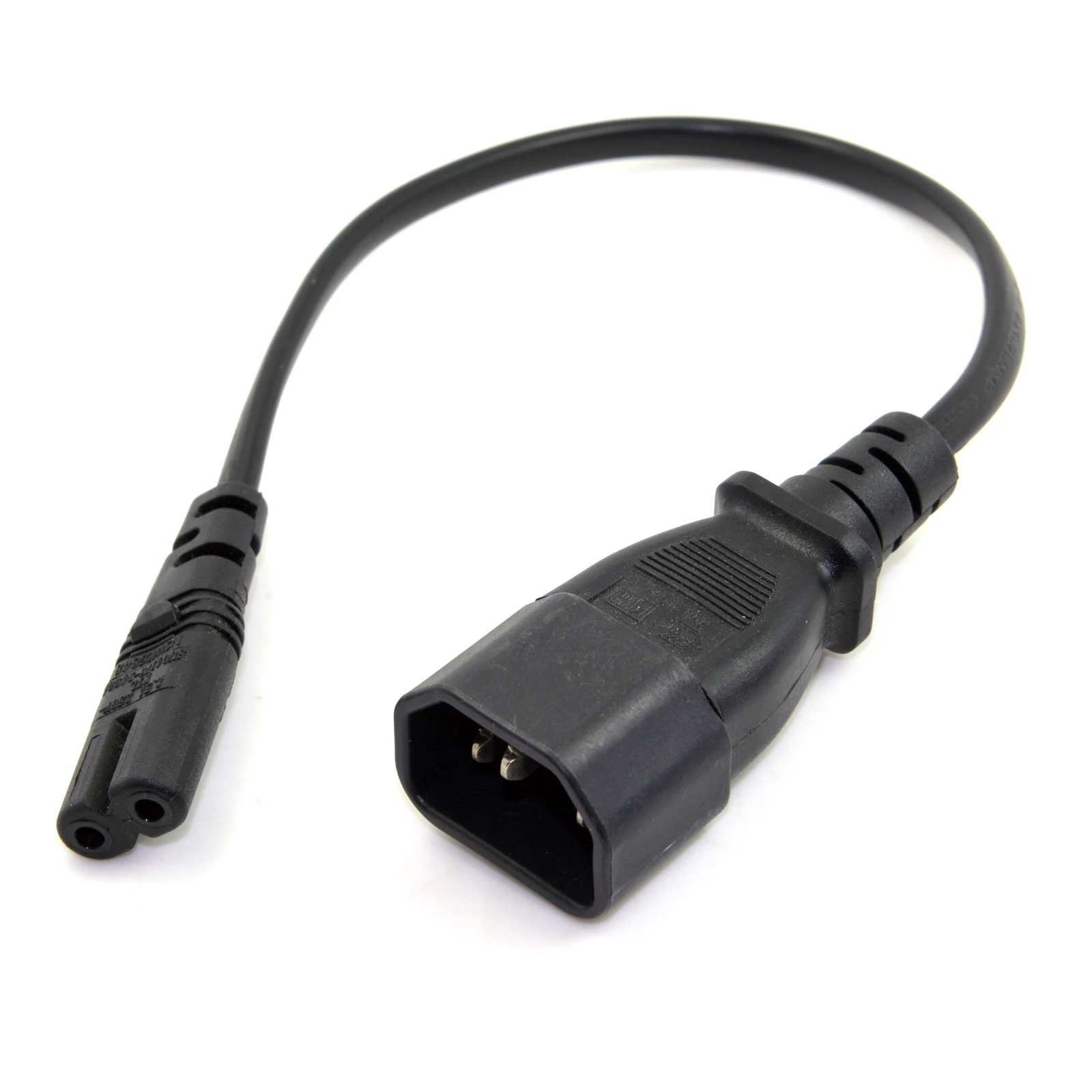 Standard Molded IEC 320 C14 Socket to IEC C7 Plug AC Power Adapter ...