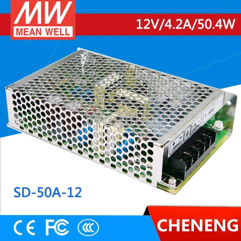 MEAN WELL original SD 50A 12 12V 4.2A meanwell SD 50 12V 50.4W Single Output DC DC Converter ...