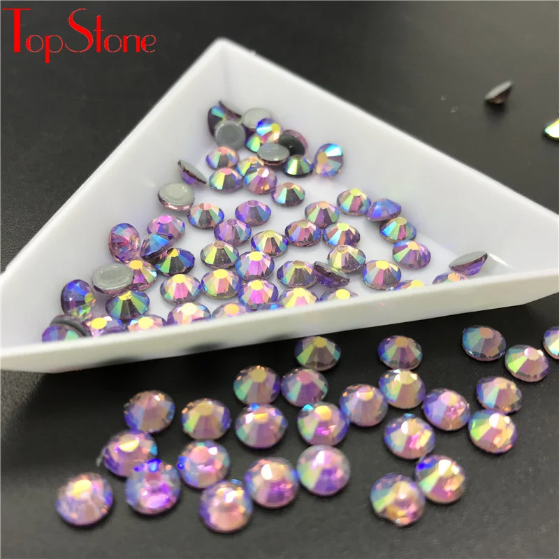 TopStone Hotfix Xilion Lt Rose Hot Pink AB Flatback Glass Crystal ...