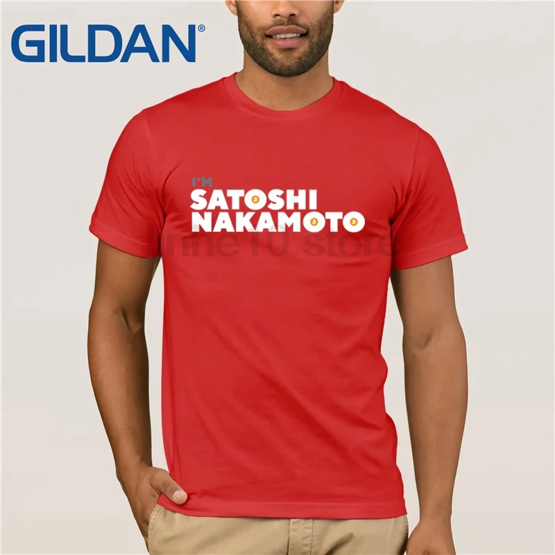 EU Sou O Satoshi Nakamoto T Shirt Moeda Crypto Bitcoin Tee T shirt T ...