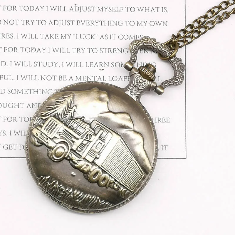 New Bronze Retro Big Truck Pocket Watch with Chain Watch for Car Truck ...