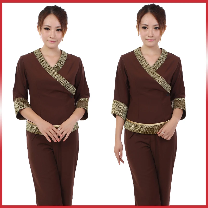 female Work wear autumn and winter clothes beauty massage spa sauna ...