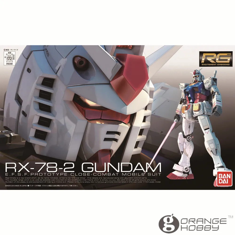 OHS Bandai RG 01 1/144 RX 78 2 Gundam EFSF Close Combat Mobile Suit ...