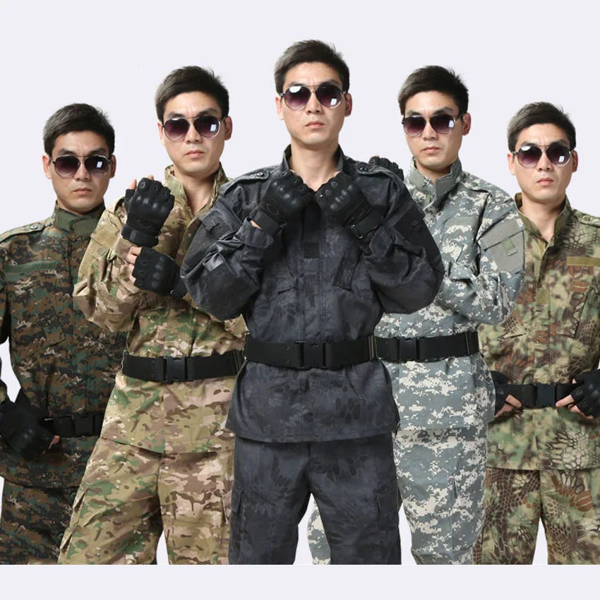 Adult 3D Python Camouflage Pattern Military Uniform Male Wargame Army ...