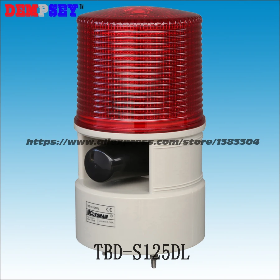 TBD-S125DL LED Industrial Alarm light with 10W Siren Speaker, DC12/24V ...