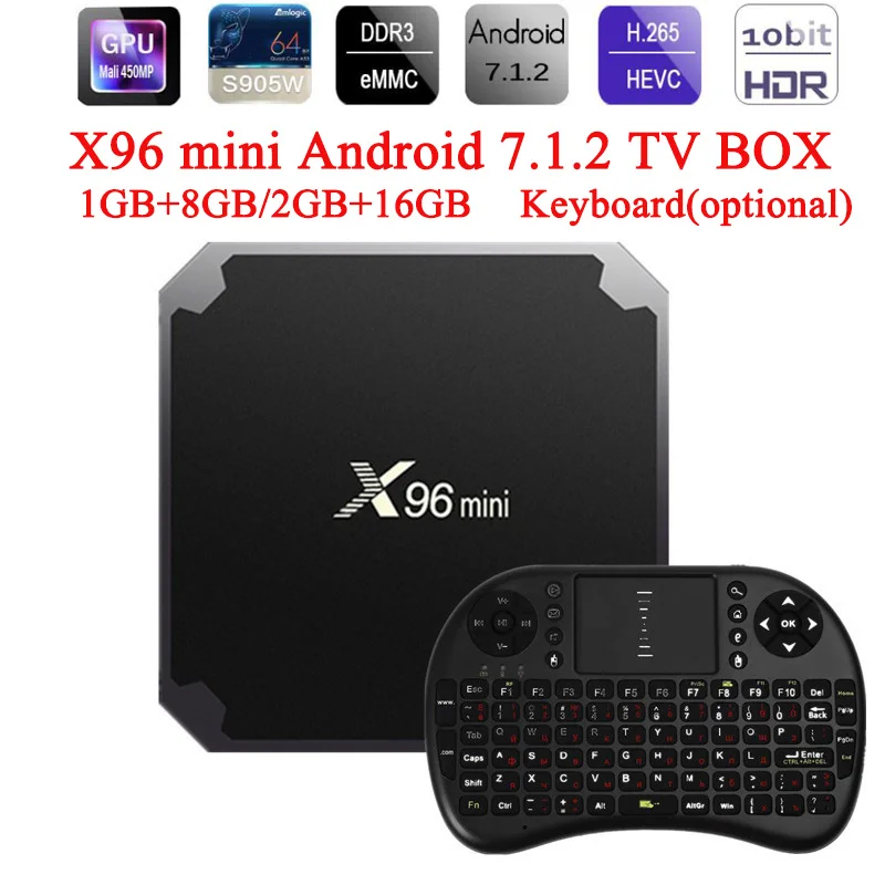 X96 mini Android 7.1.2 TV BOX 2GB 16GB 1GB 8GB Amlogic S905W Quad Core ...
