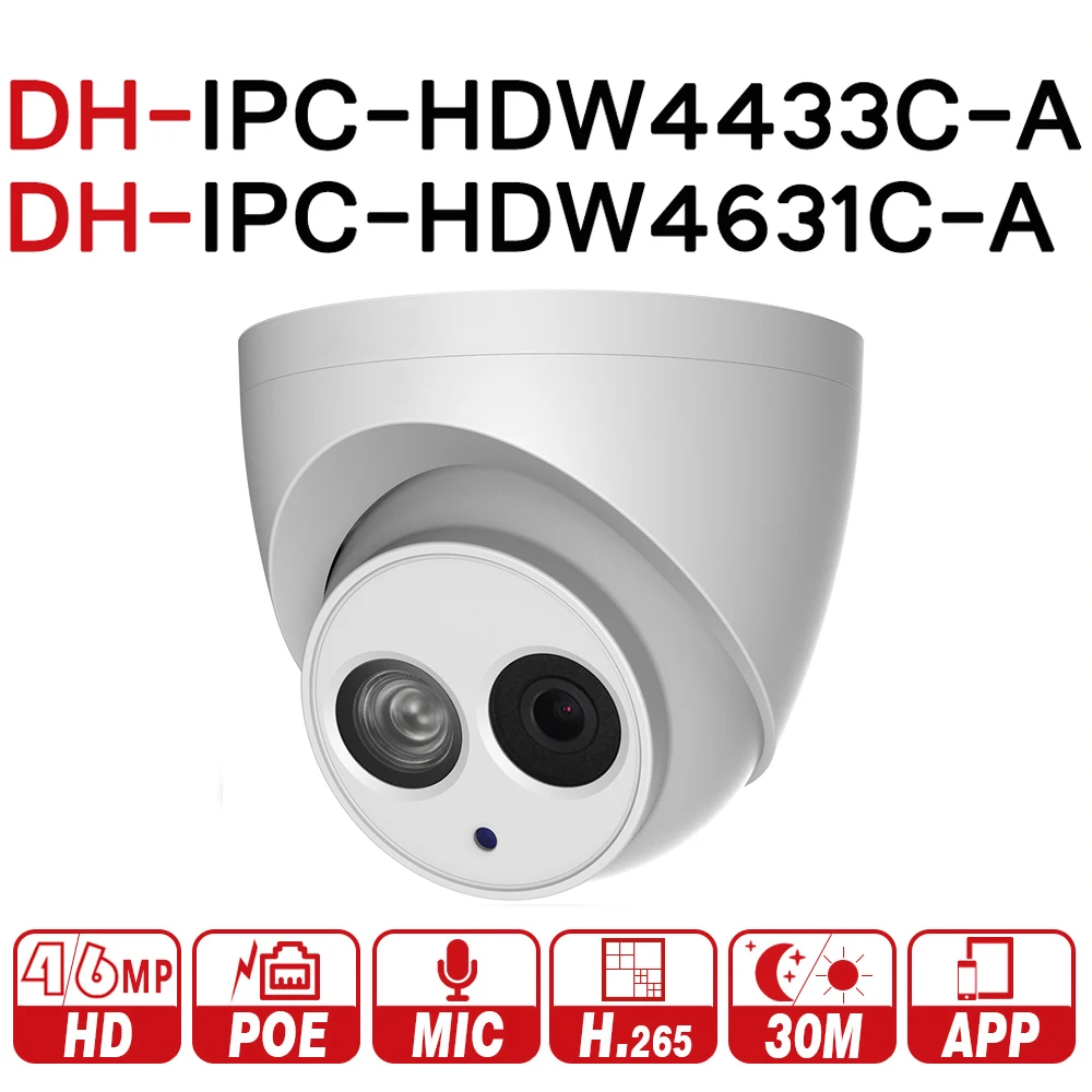 Dh Ipc Hdw4433c A Ipc Hdw4631c A Original 4mp 6mp Network Ip Camera Poe