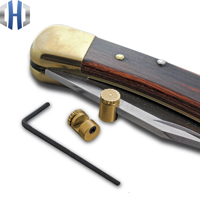 110 Thumb Stud Brass CNC Technic EDC Brass Knife Push Button Plate 3mm ...