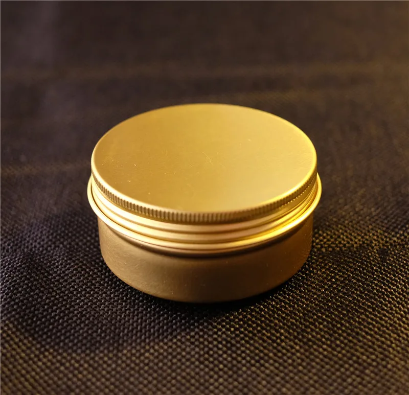 Free Shipping 80g Gold Aluminium Jar Empty Food Lip Oil Container ...