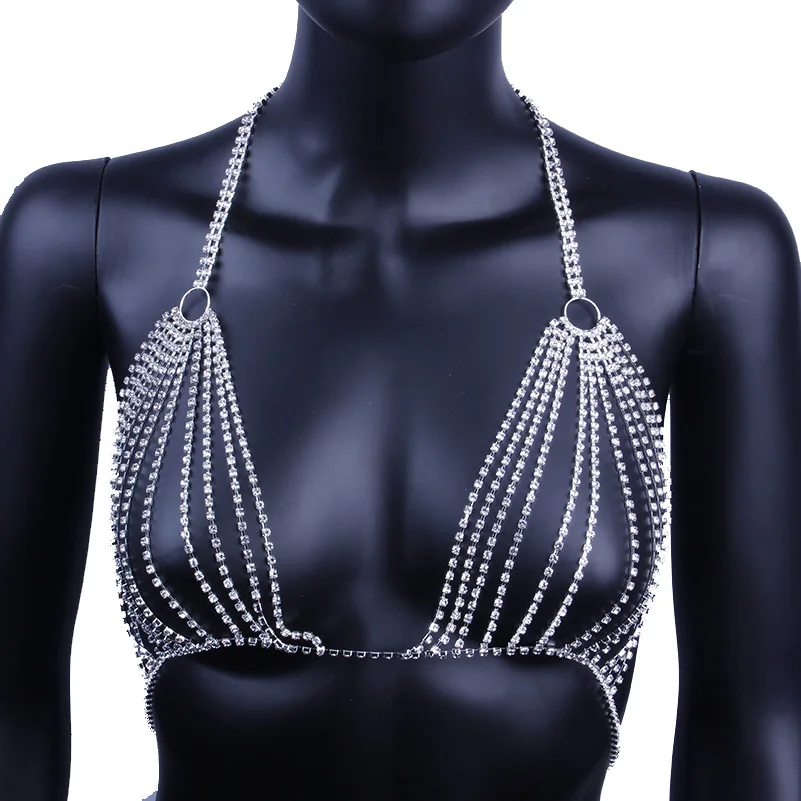 2020 Body Jewelry Bra Top Stonefans Sexy Body Jewelry Rhinestone Body