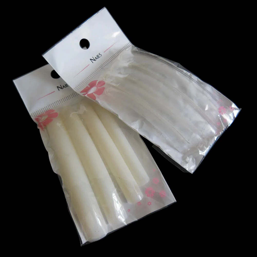 Wholesale 20PCS mixed colour Extra Long French Acrylic Fake False Nail ...