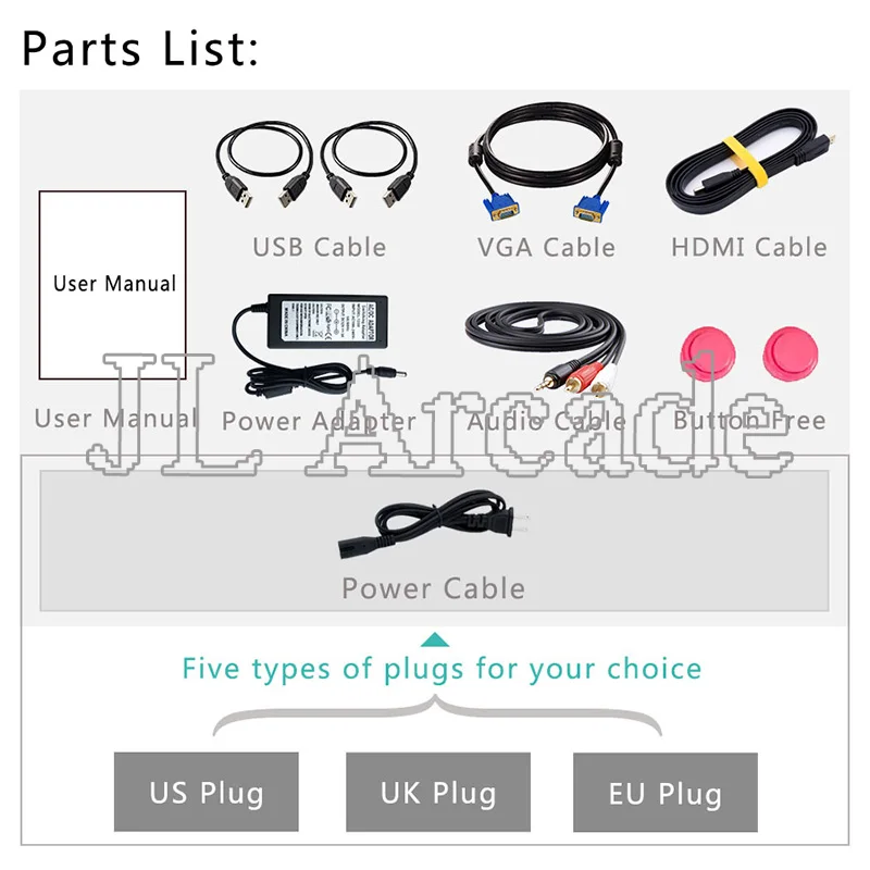 Pandora Box 6 1300 in 1 Wireless arcade game Stick controller 2 Players ...