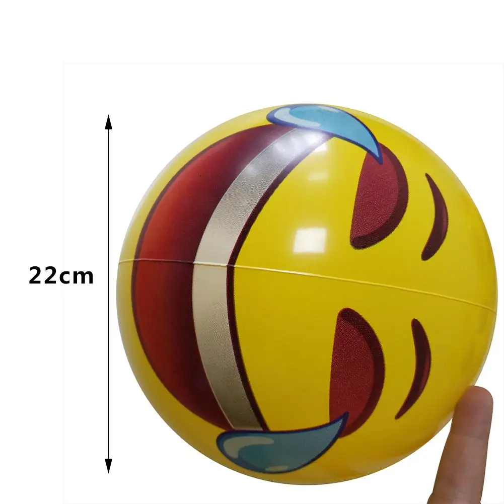 12 Inch Inflatable Beach Ball Smiley Face Expression Inflatable Emoji ...