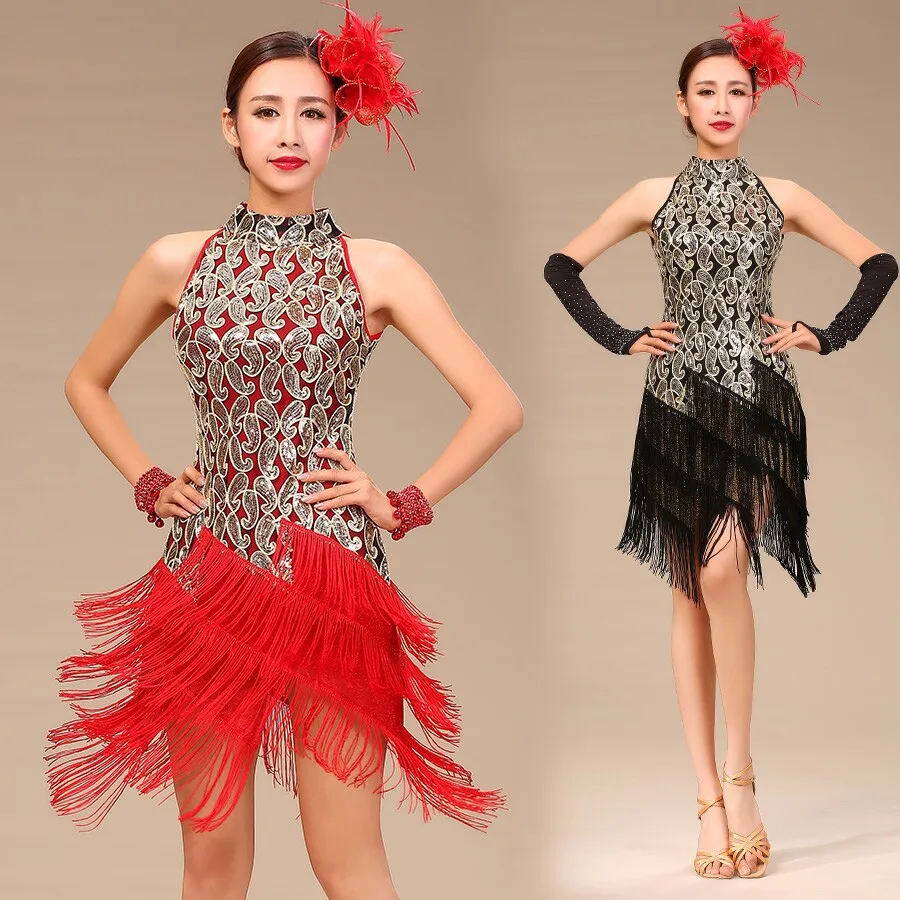 Latin Dance Dress Women Latin Fringe Dress for ballroom Dancing Tango ...