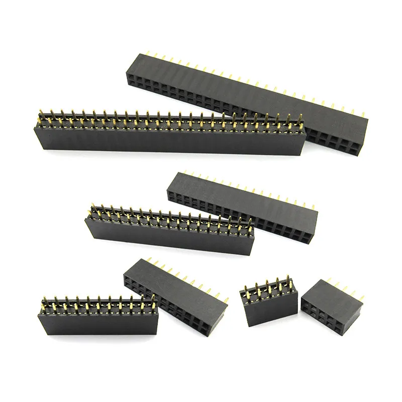 10Pcs 2.54MmหญิงHeaderStraight 2X2/3/4/5/6/7/8/9/10/11/12/13/14/15/16 ...