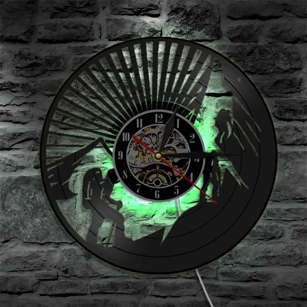 Adventure Hiking Luminous Wall Clock Outdoor Extreme Sports Hikers Rock ...