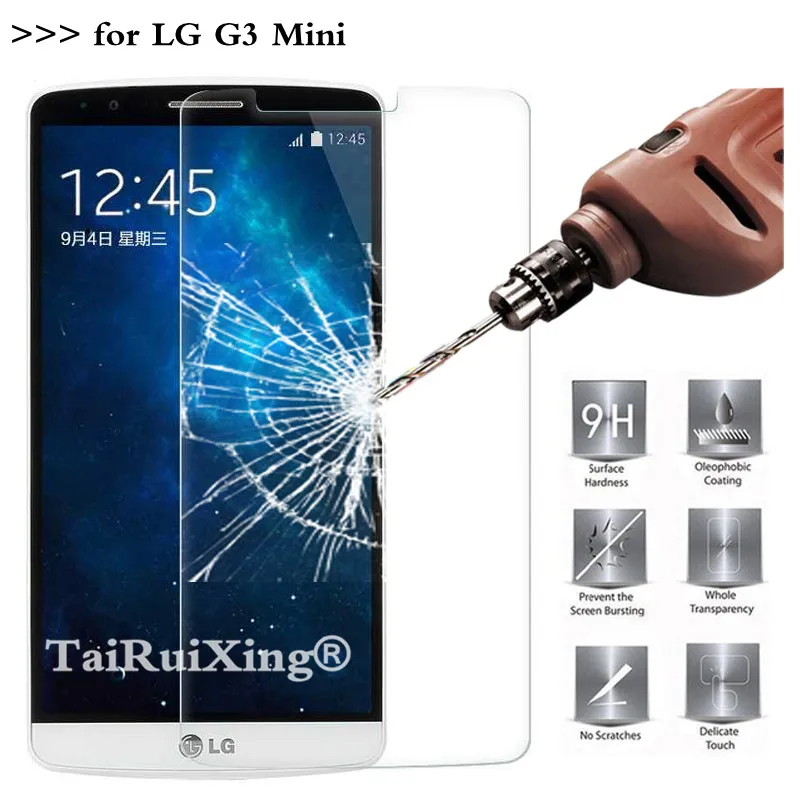 Tempered Glass For LG G3 Mini Screen Protector 2.5D 0.26mm 9H ...