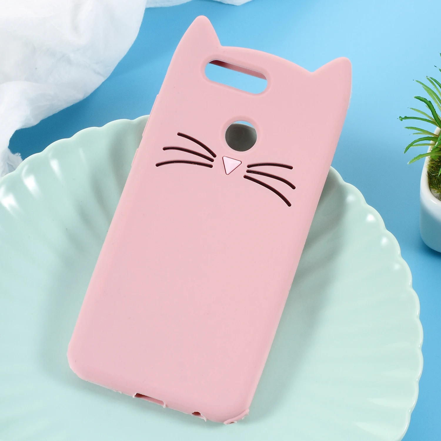 Dulcii Cute 3D Moustache Cat Silicone Cell Phone Case for Huawei nova 2 ...