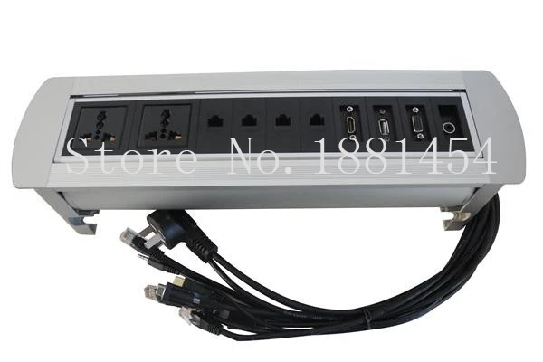 2019 Furniture manual desk socket with RJ45/VGA/HDMI/audio/data USA ...