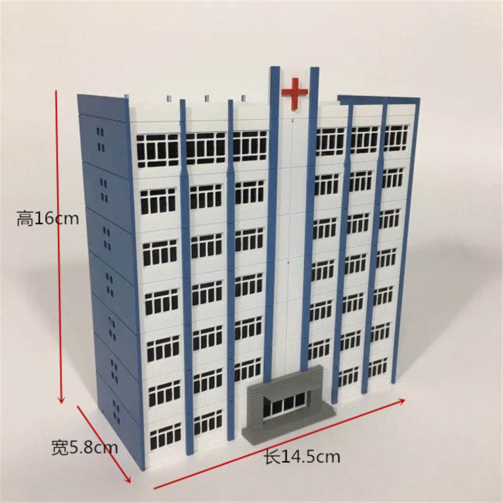 Hospital White Building 1:160 N Scale Modern Models Outland 7-Story ...