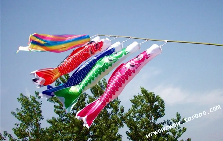 Japanese Windsock Carp Flag Koinobori Sailfish Wind Streamer Muticolor ...