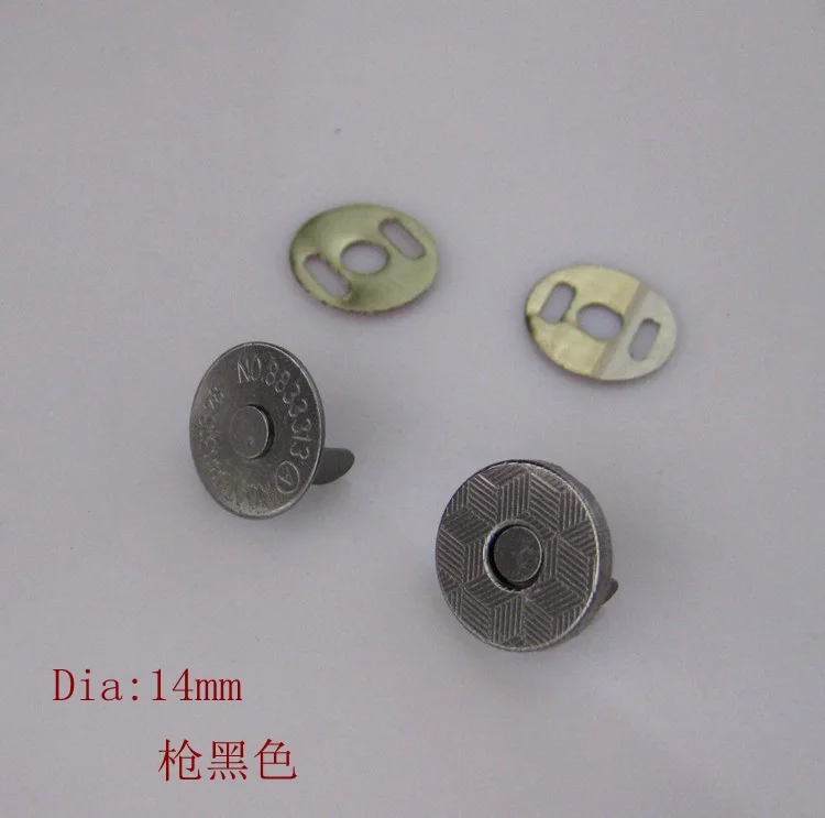 50 Sets Black / Bronze / Thin Powerful Magnetic Buttons Magnetic Purse ...