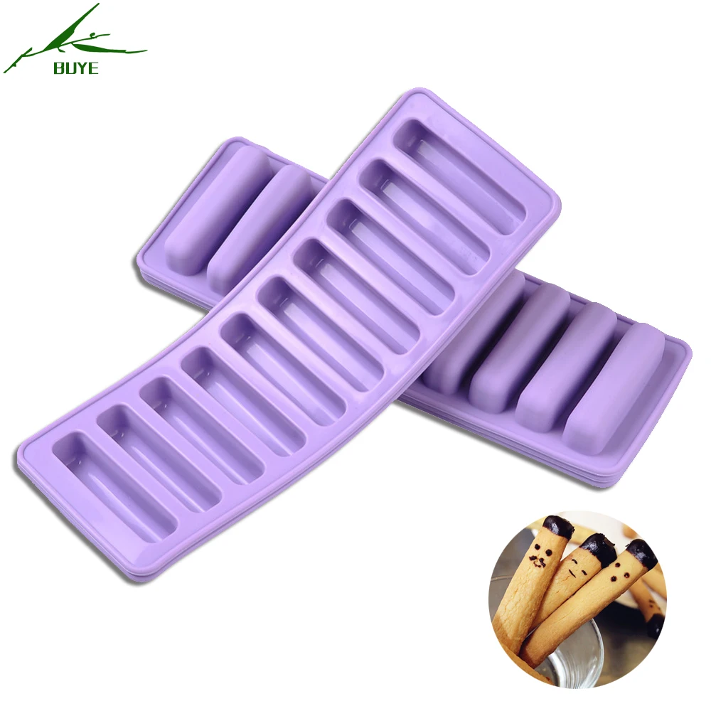 Cake Tools 10 Holes French Shortbread Finger Shape Chocolate Ice Cubes ...