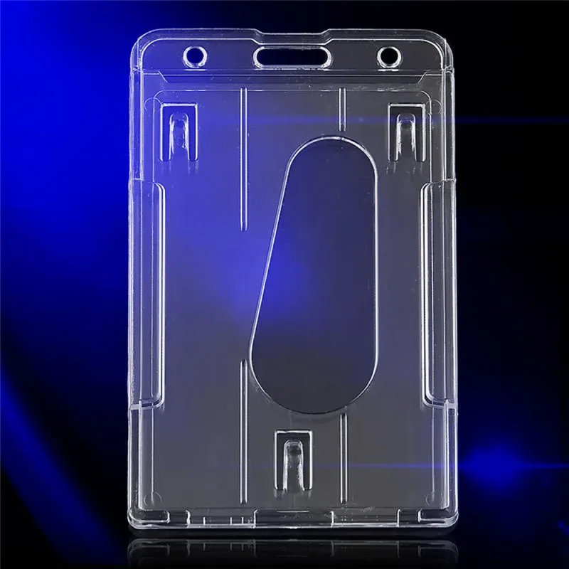 1pc Plastic Transparent Badge Holder Double Card Acrylic Plastic ID 1pc Plastic Transparent Badge Holder Double Card Acrylic Plastic ID