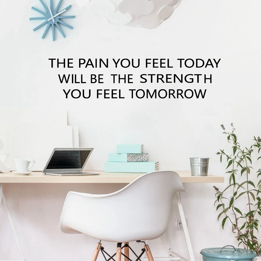 Wall Decals & Murals The pain you feel today is the strength you feel ...