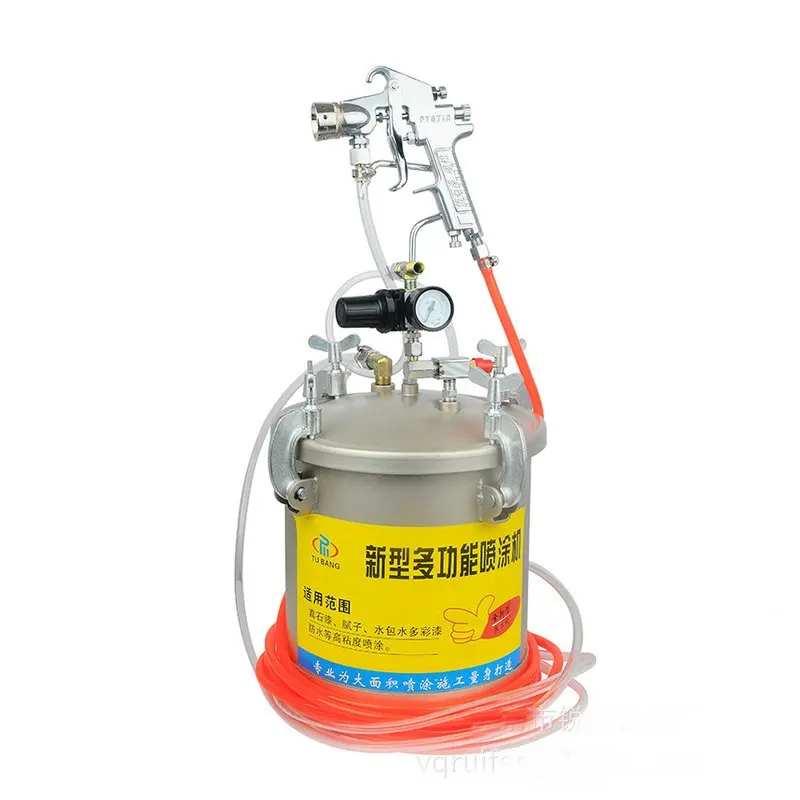 10L paint tank with high pressure spray gun paint tank with regulator ...