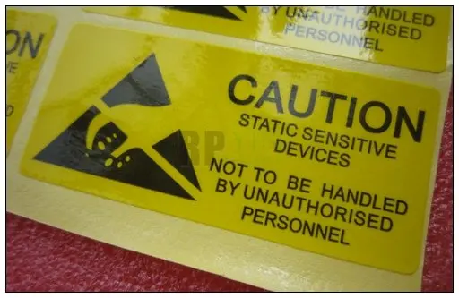 300x Caution Sticky Sticker, ADHESIVE Warning Label Reminder for ESD ...