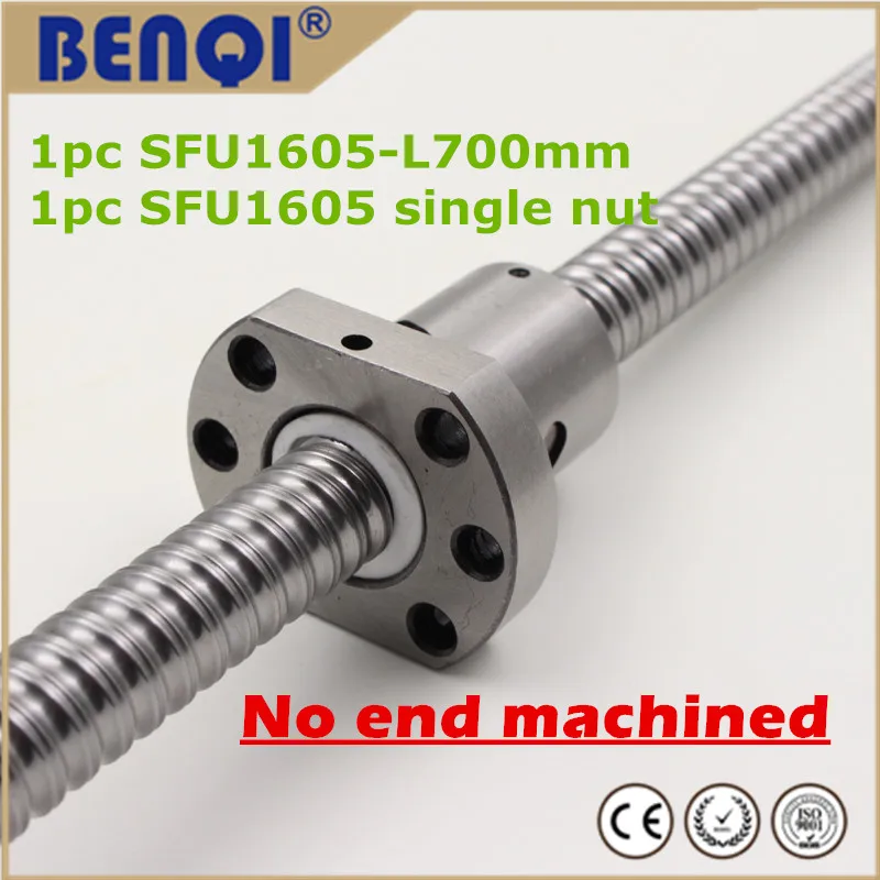 Free shipping 16mm diameter LINEAR ball screw 1605 L=700mm ballscrew ...