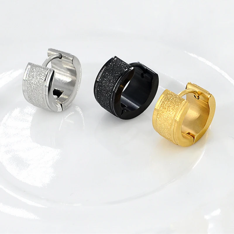1Pair-New-European-Style-Stainless-Steel-Ear-Clip-Matt-Silver-Gold ...