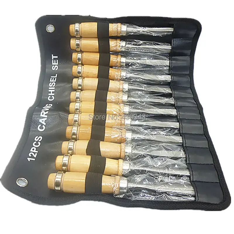Pack Of 12pc Wooden Handle Chisel Set Woodworkers Wood Hand Chisel ...