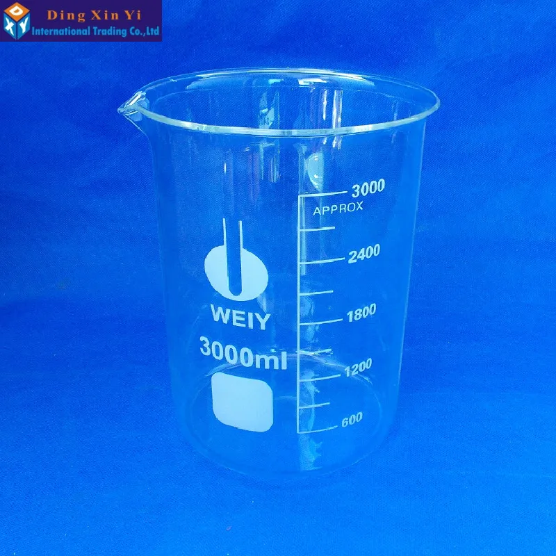 Glass beaker 3000ml,Lab Supplies,Lab beaker,Good quality beaker,High ...