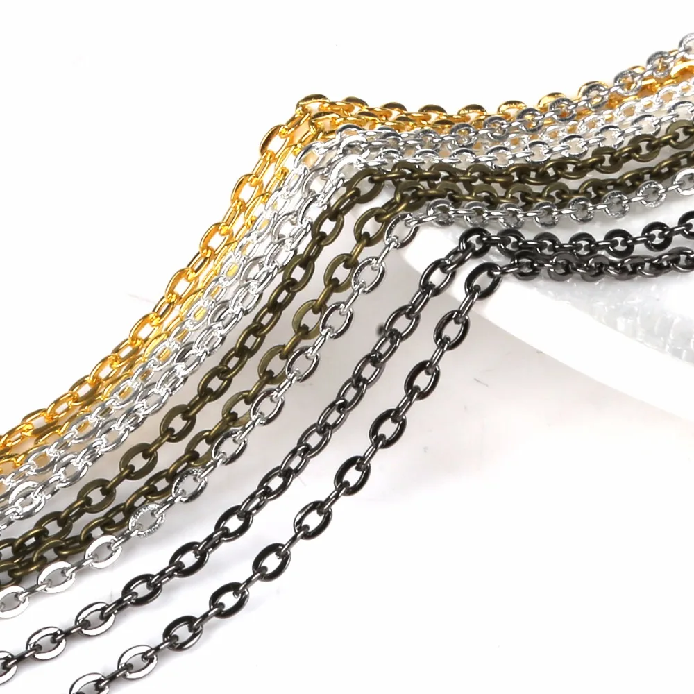 5m-lot-2mm-3mm-Metal-Iron-Link-Chains-Gold-Silver-Color-Necklace-Chains ...