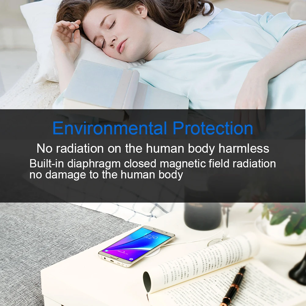 Ascromy ультратонкий водонепроницаемый Qi зарядное устройство беспроводной зарядный коврик для ...