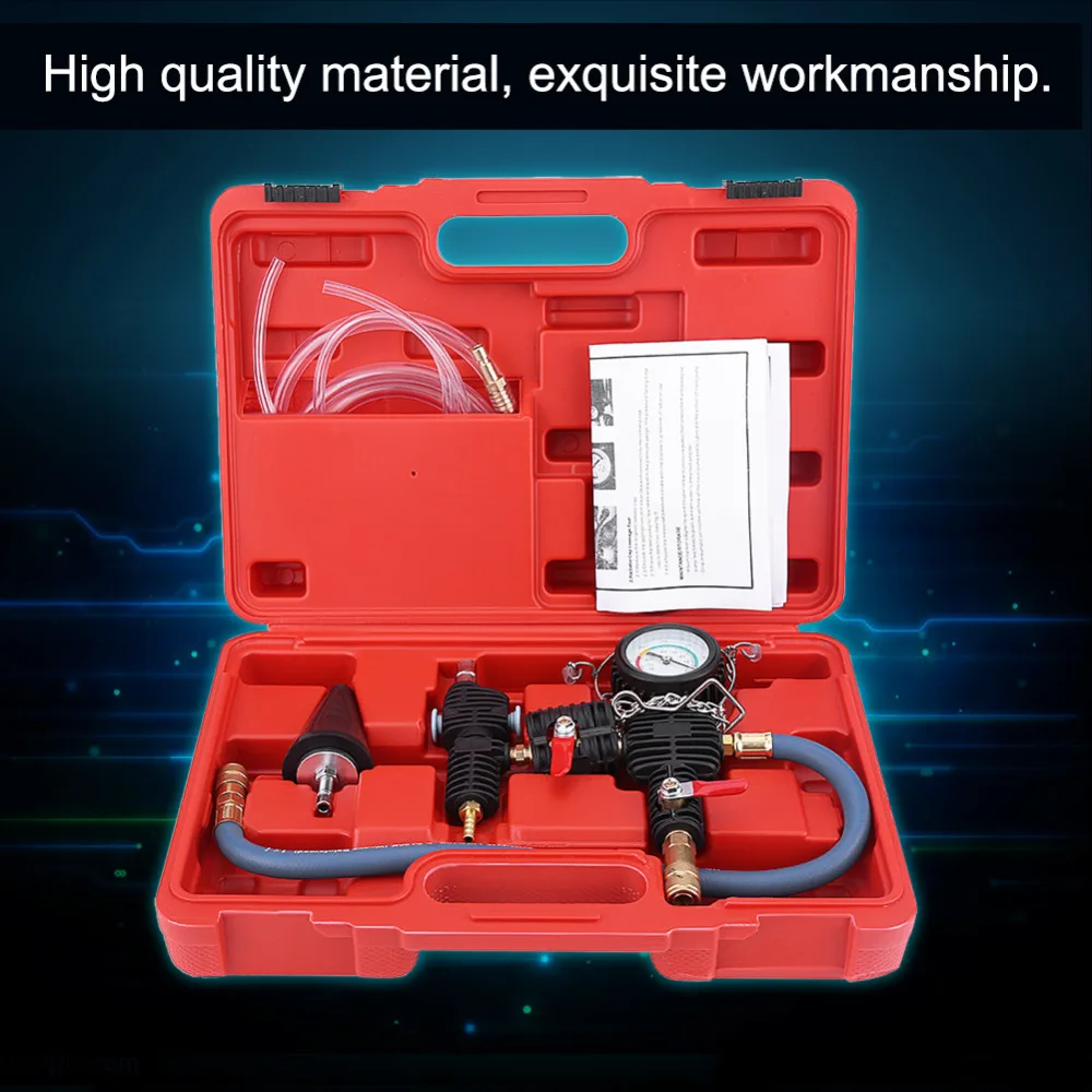 Cooling System Vacuum Purge & Coolant Refill Kit with Carrying Case for ...