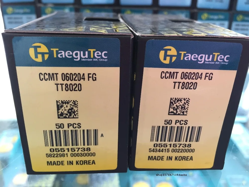 Taegutec CNC inserts CCMT 060204 FG TT8020 tungsten carbide turning ...