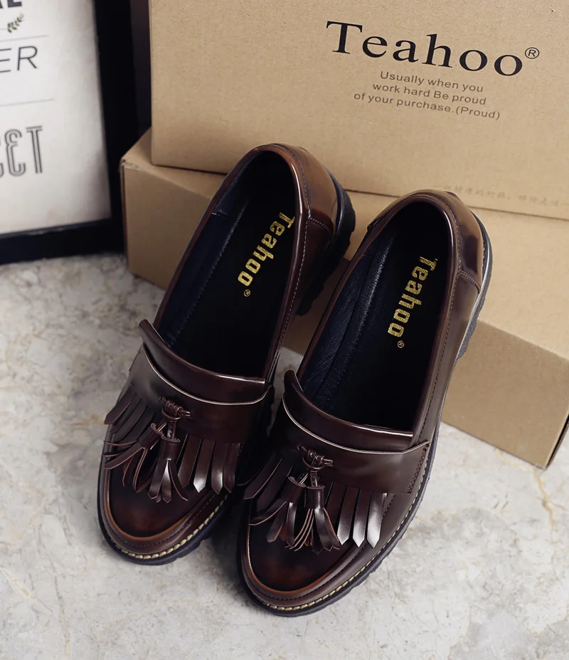Teahoo/ женские туфли-оксфорды с кисточками; женские слипоны из ...