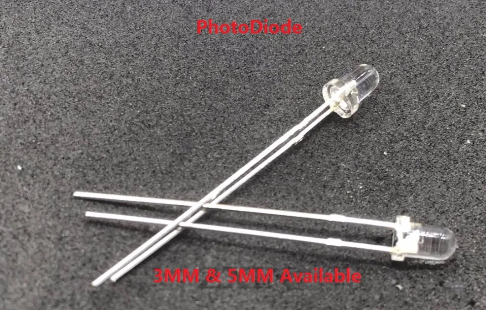 20pcs 3MM Photodiode Photosensitive Diode Photosensors Photo LED 5MM F3 ...