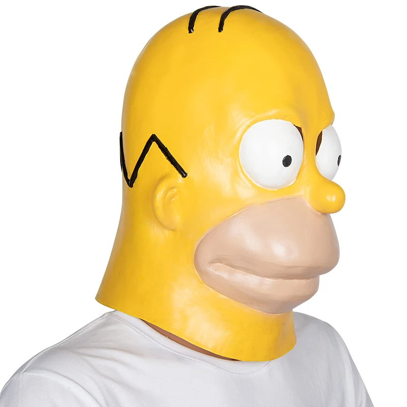 The Homer Simpsons Latex Simpsons Cosplay Mask Halloween Cosplay For ...