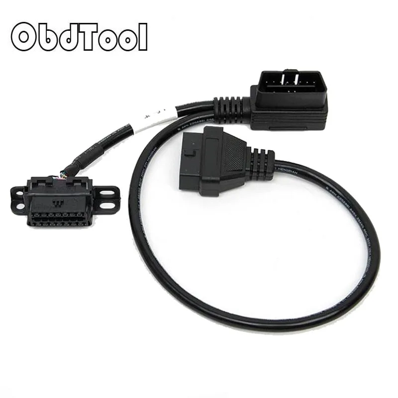 OBDTOOL 16 Pin OBD2 OBDii Splitter Extension Cable Male To Female Y ...