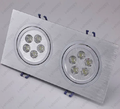 Lámpara de techo empotrada de 10W(2*5W), Bombilla de foco rectangular ...