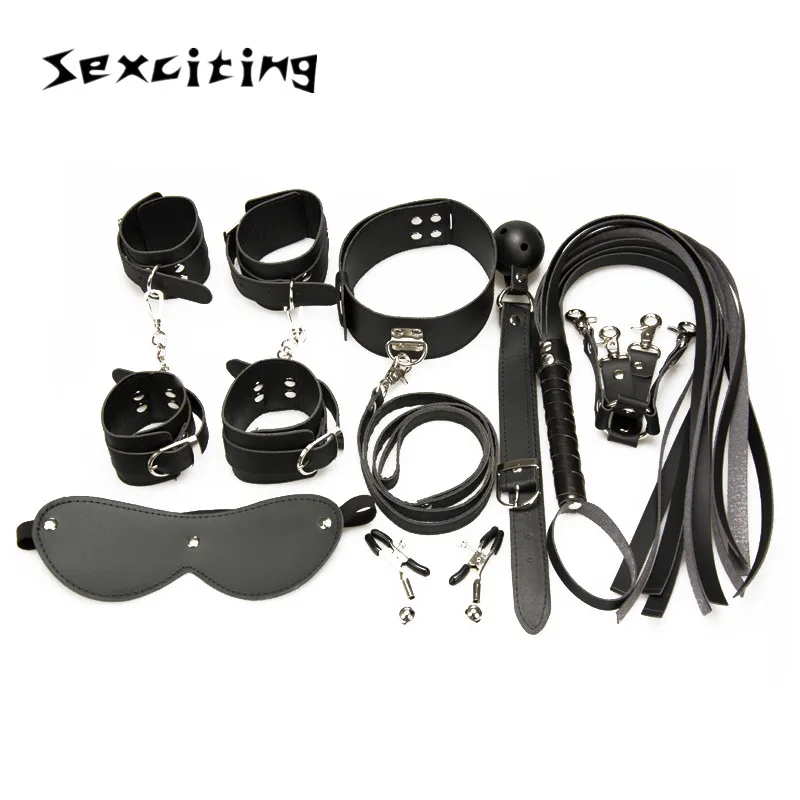 Factory Low Cost Sales 8pcsset Adult Games Sex Toyshands Feet Neck Bound Tiedwhip Nipple