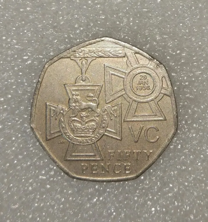 British 50 Pence Victoria Cross Coin,commonwealth Country Coins ...