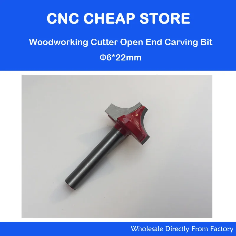 2pcs 6mm *22mm Tungsten carbide cnc router bit woodworking cutter open ...