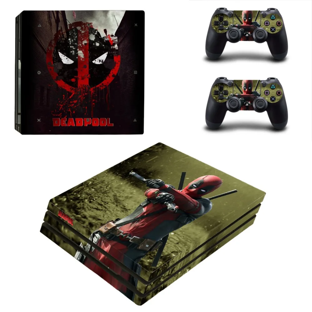 Deadpool PS4 Pro Skin Sticker Vinyl Decal for Console and Controllers ...