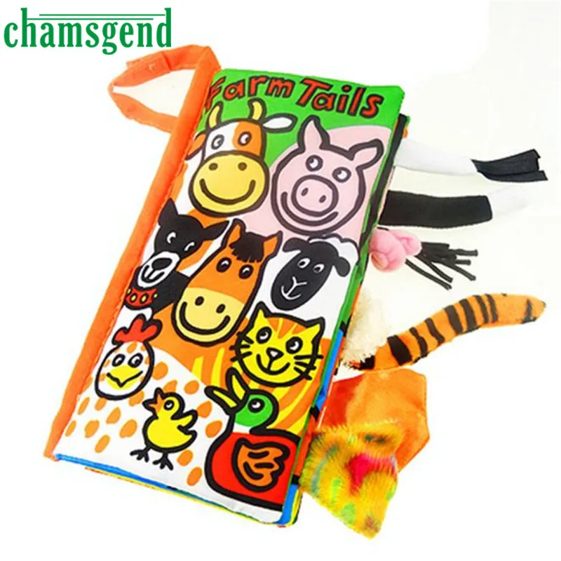 Activity Book Cartoon Animal Tails Cloth book Baby Toy Cloth ...
