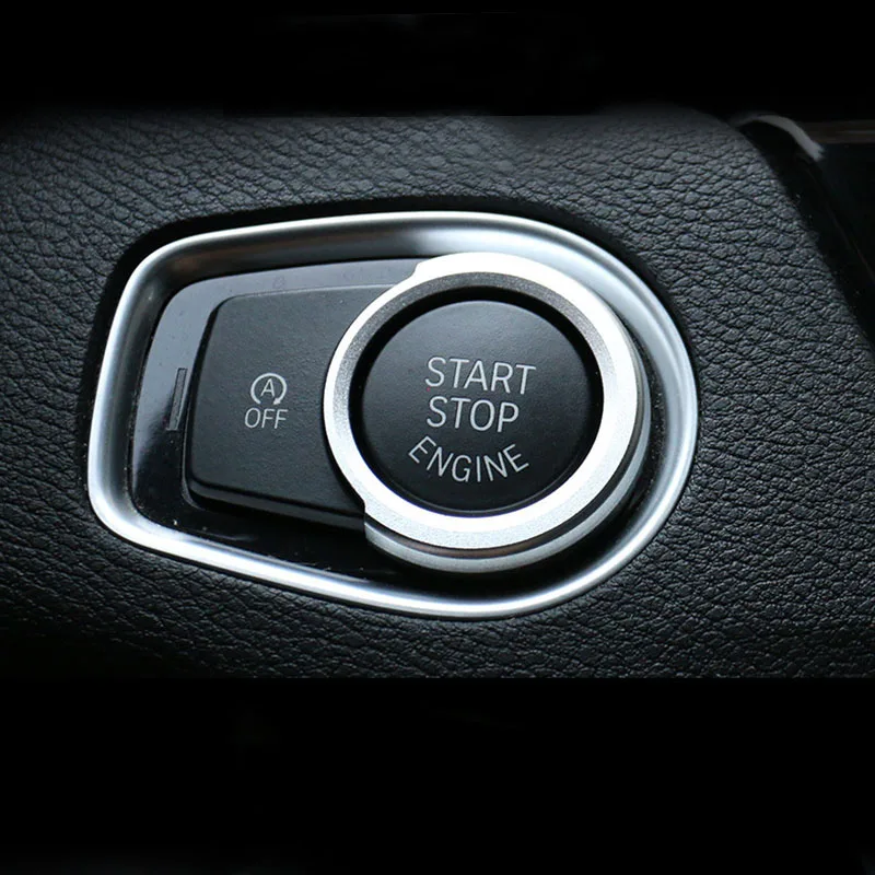 Car Ignition Keyhole Ring Sticker Engine Start Button Ring Decoration ...